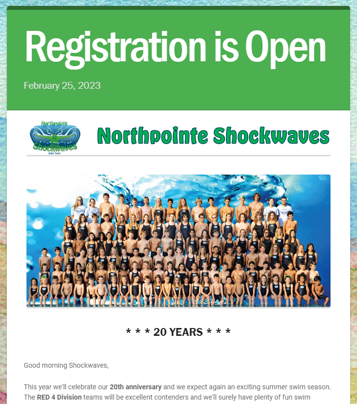 Home - Northpointe Shockwaves Swim Team
