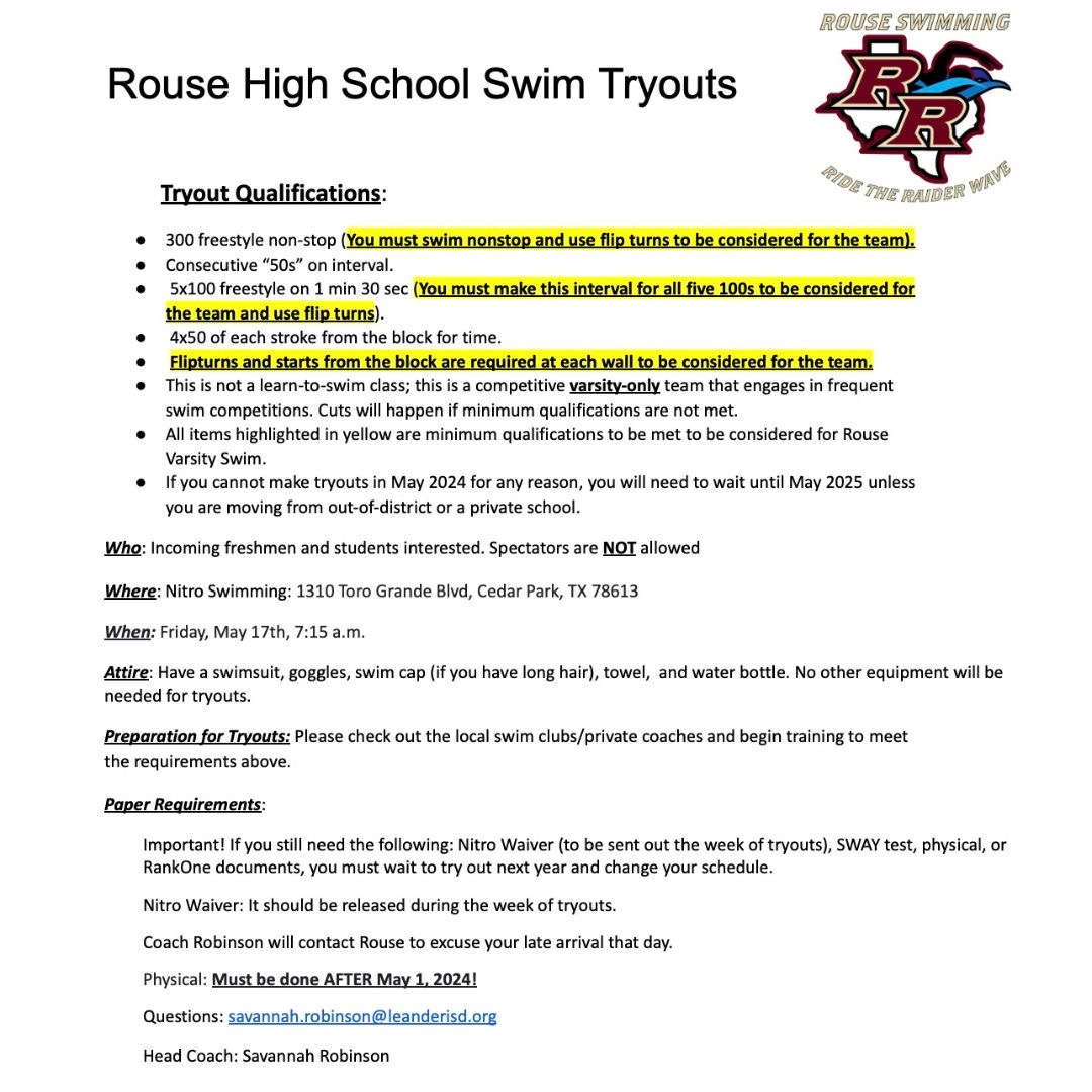 Home - Rouse Swim Booster Club