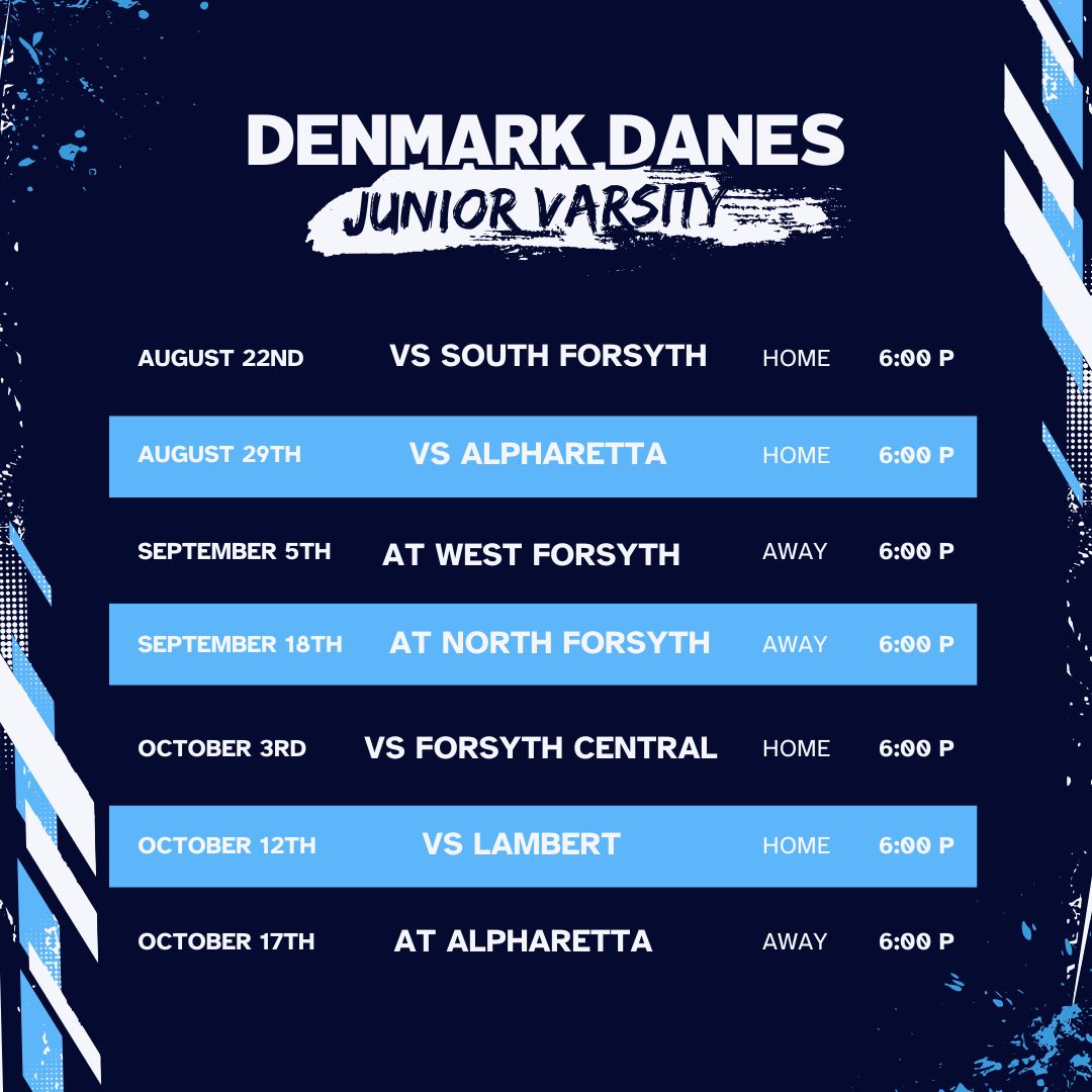 Junior Varsity Game Schedule - Denmark Danes Football