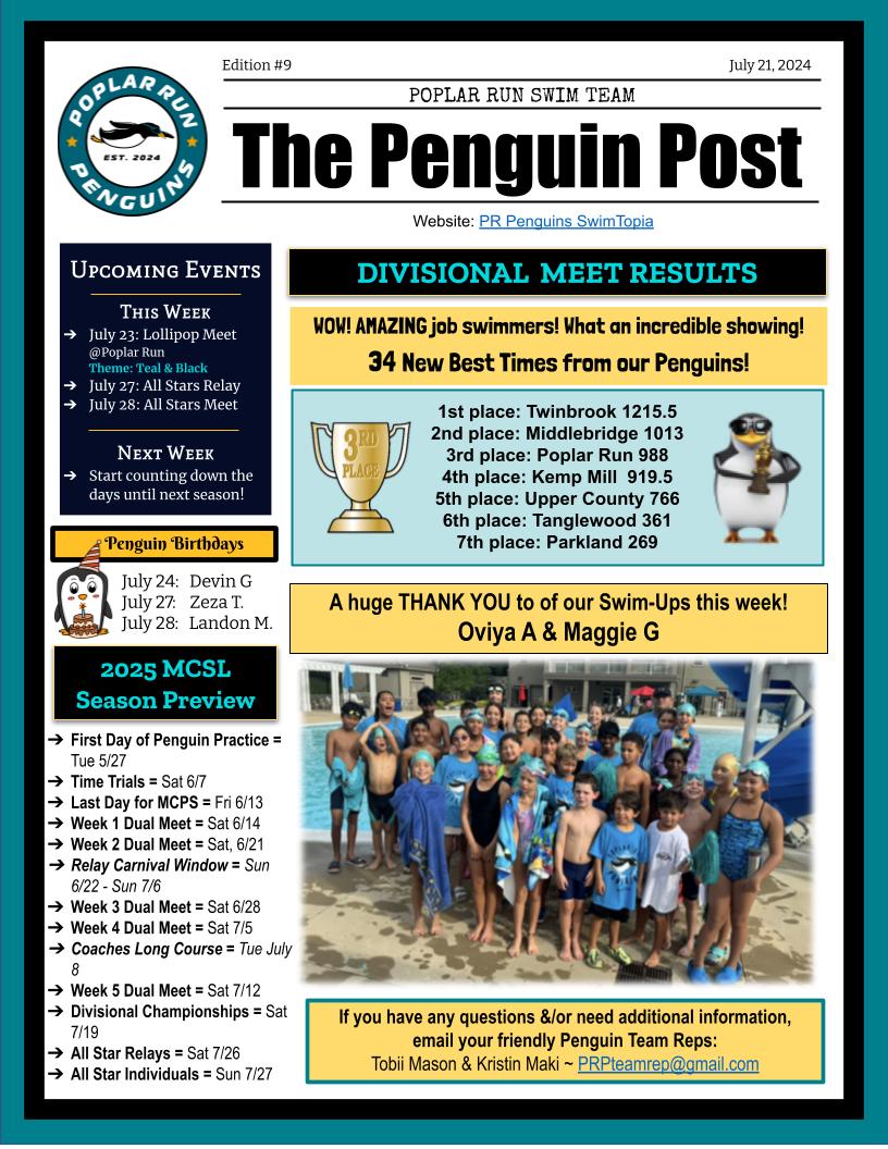 Home - Poplar Run Penguins