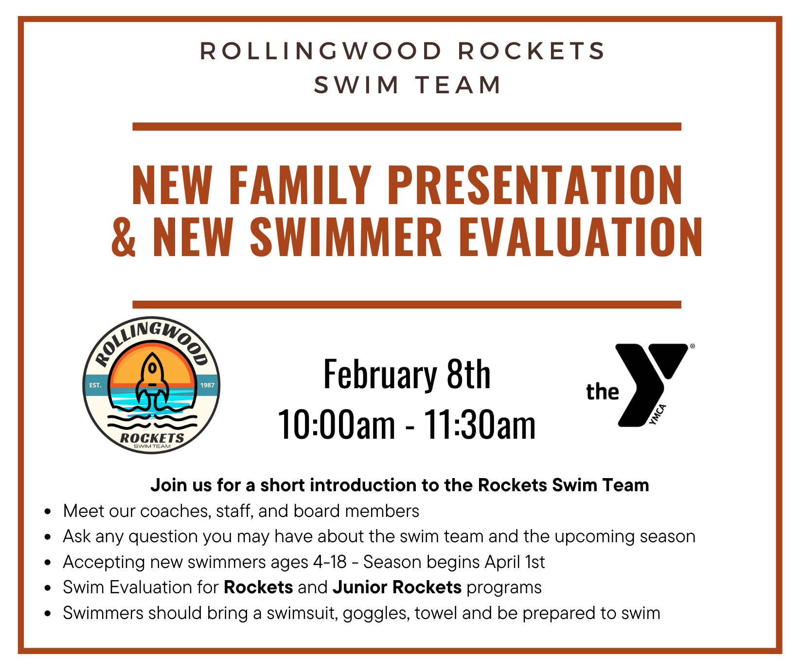 Team Calendar - Rollingwood Rockets Swim Team